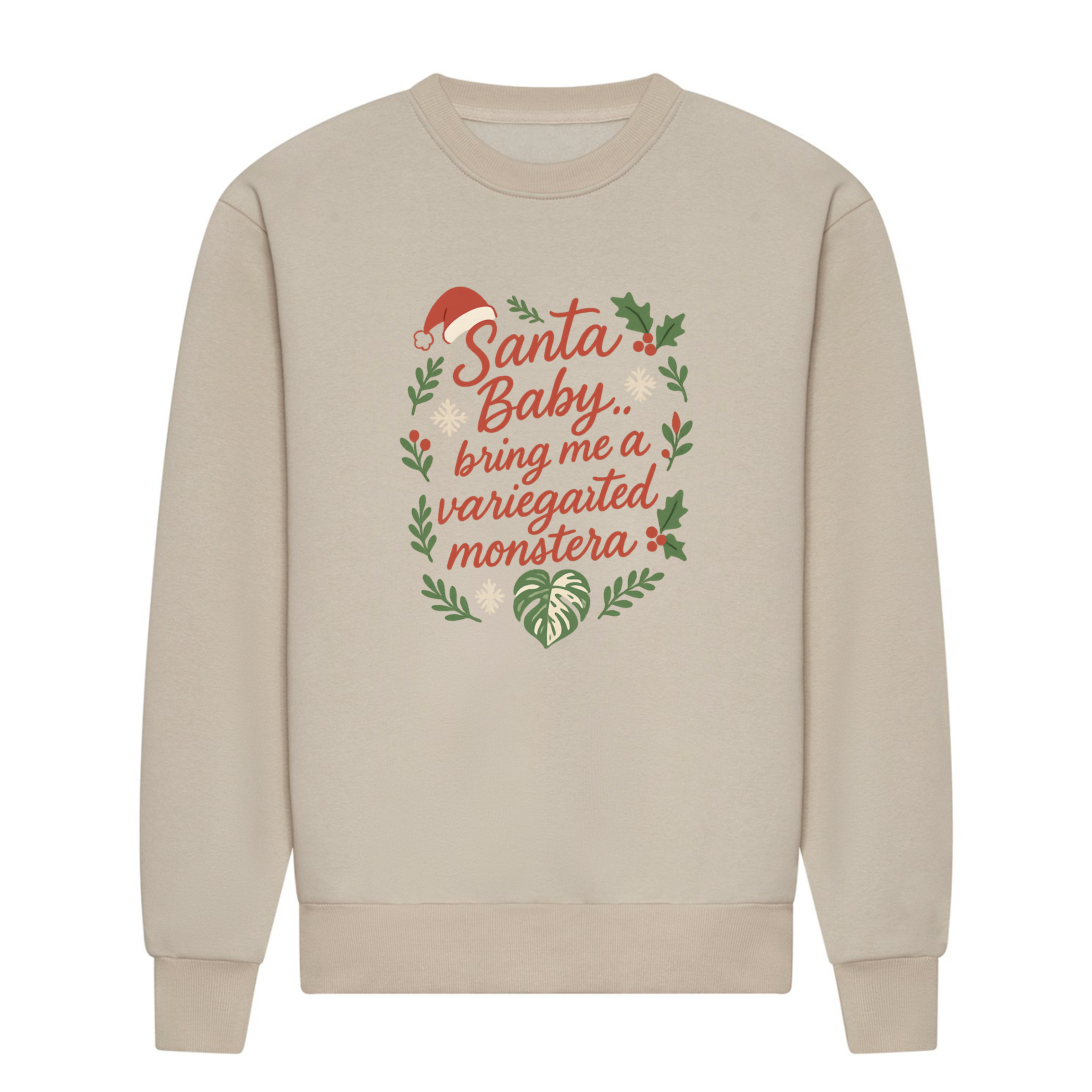 Santa Monstera Xmas Jumper – OH SO Floral
